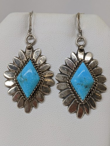 Vintage Native American Navajo Victor Chee Turquoise & Sterling Silver ...