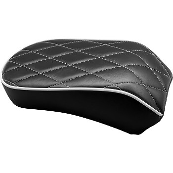 Le Pera - LYX-007PDMWTP - Bare Bones Pillion Pad, White Diamond Stitch ...