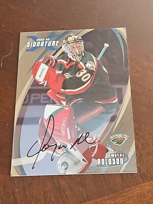dwayne roloson signed card autographed signature minnesota wild nhl ...