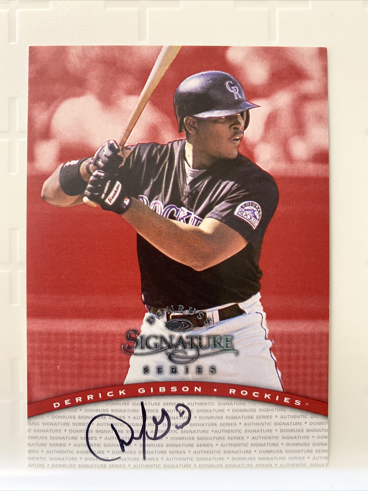 1997 Donruss Signature Series Authentic Signature Derrick Gibson AUTO ...