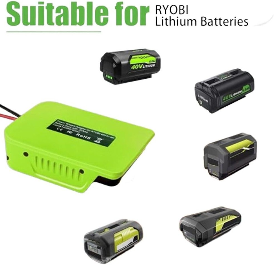 40V to 12V Step Down Converter Adapter for Ryobi 40V Battery Voltage ...