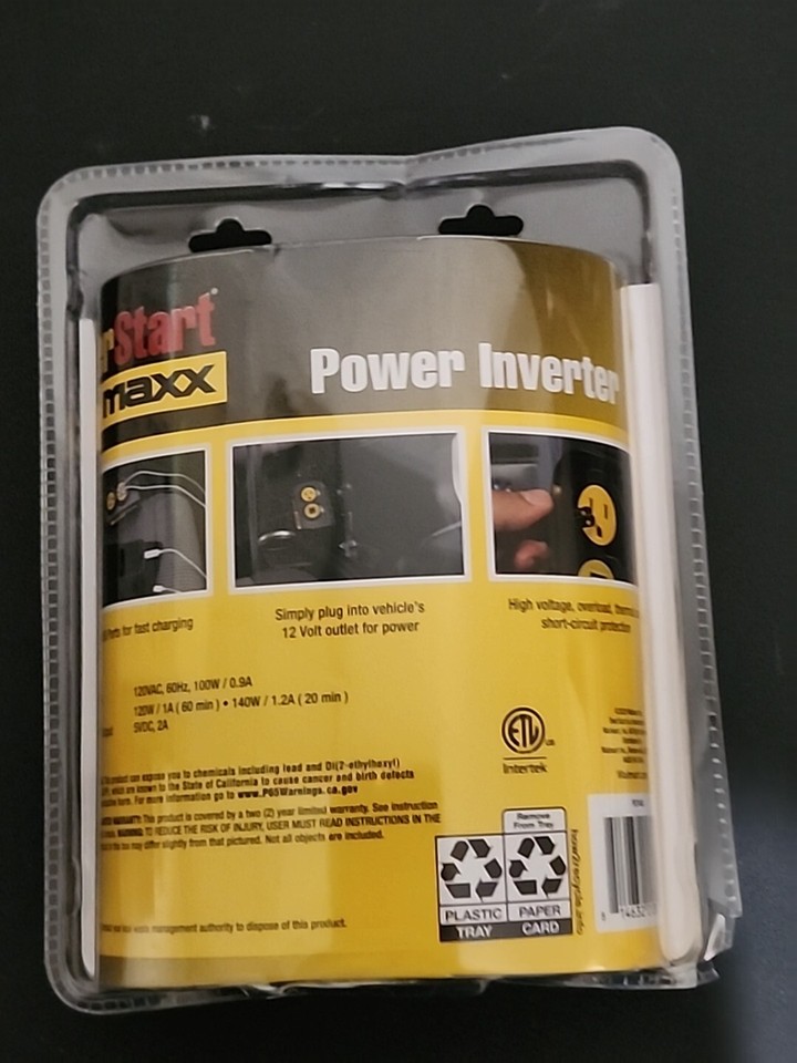 Everstart Maxx Power Inverter 140W 2 USB Plus 120 Outlet New Sealed In ...