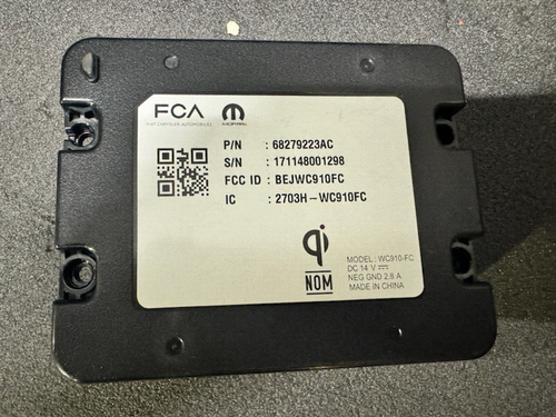 2019-2024 Dodge Ram / Chrysler Pacifica Wireless Device Charger ...