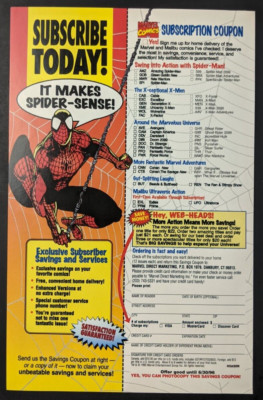 Spider-Man Subscription Form Print Ad Comic Poster Art PROMO Original ...