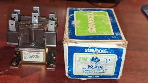 Steveco 90-340 2 Pole Double Through Relay NOS | eBay