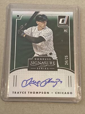 Trayce Thompson 2016 Donruss Signature Series Autographs #TT Green 24/ ...