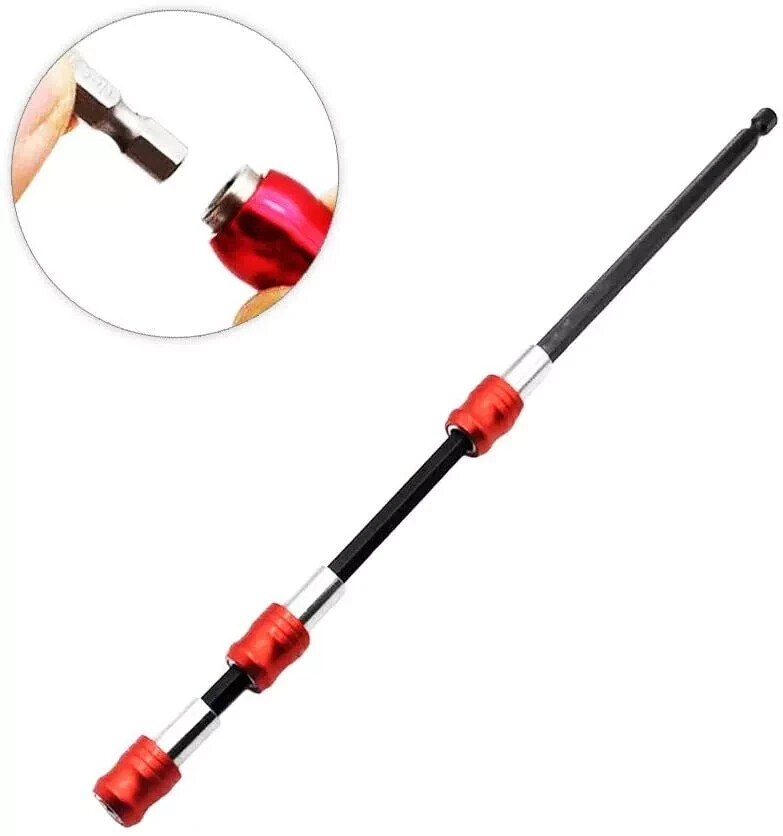 6Pcs 1/4 Hex Shank Quick Release Magnetic Screwdriver Extension Holder ...