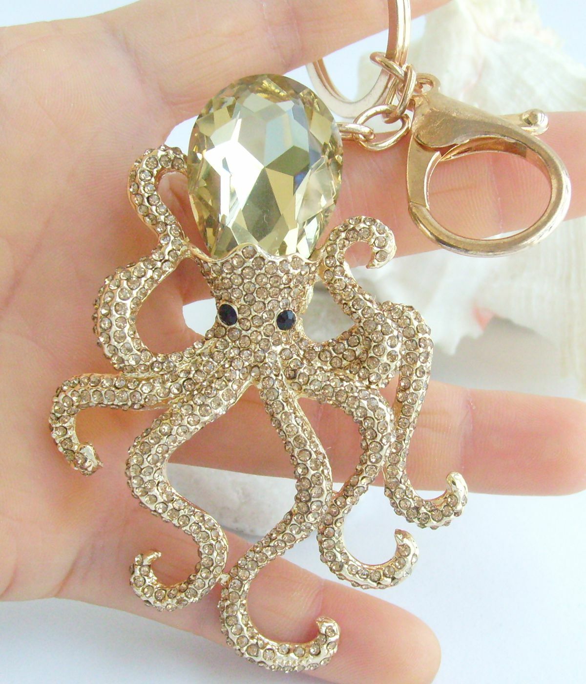 Charming Animal Octopus Keychain Pendant Austrian Crystal KP05097 | eBay