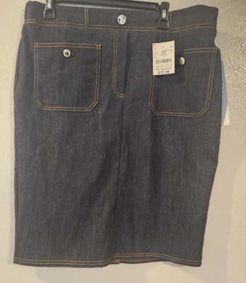 Sz. 14 Carol Wren Dark Denim Skirt | eBay