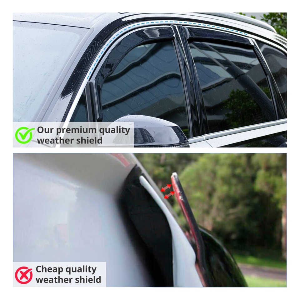 WIND DEFLECTORS RAIN SUN WINDOW DEFLECTOR FOR VW POLO MK5 09-17 5DR ...