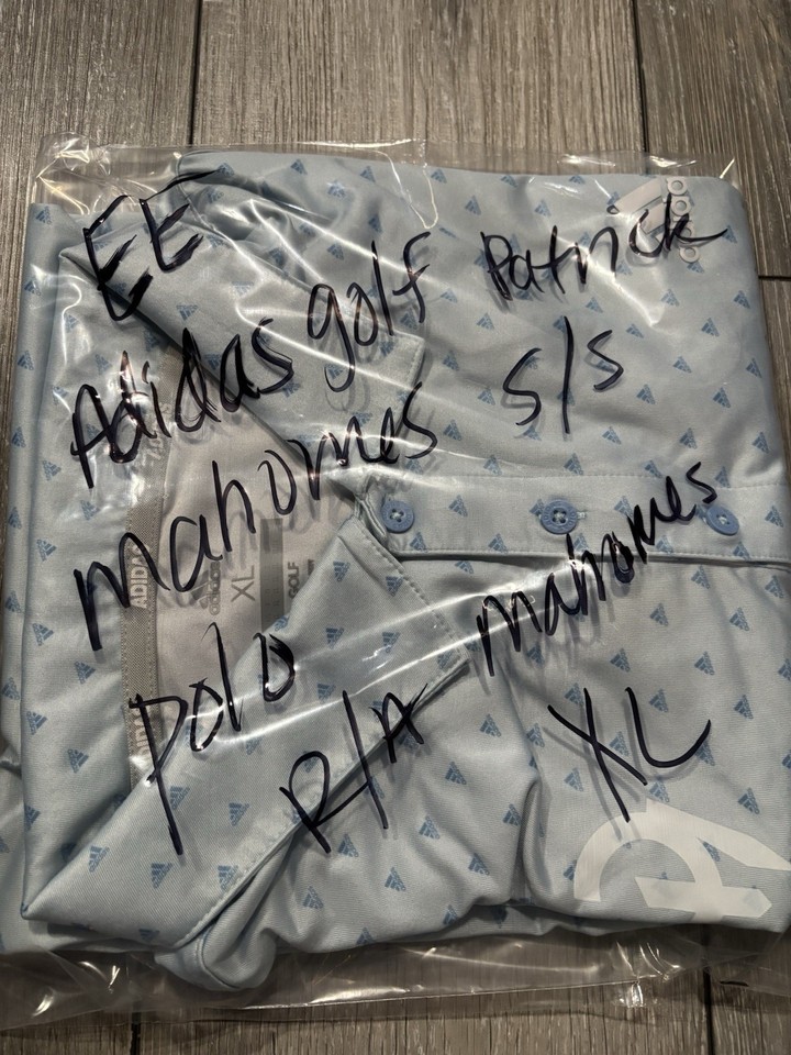 Adidas Tournament Polo Golf Shirt. Mens XL. Light Blue. Patrick Mahomes ...