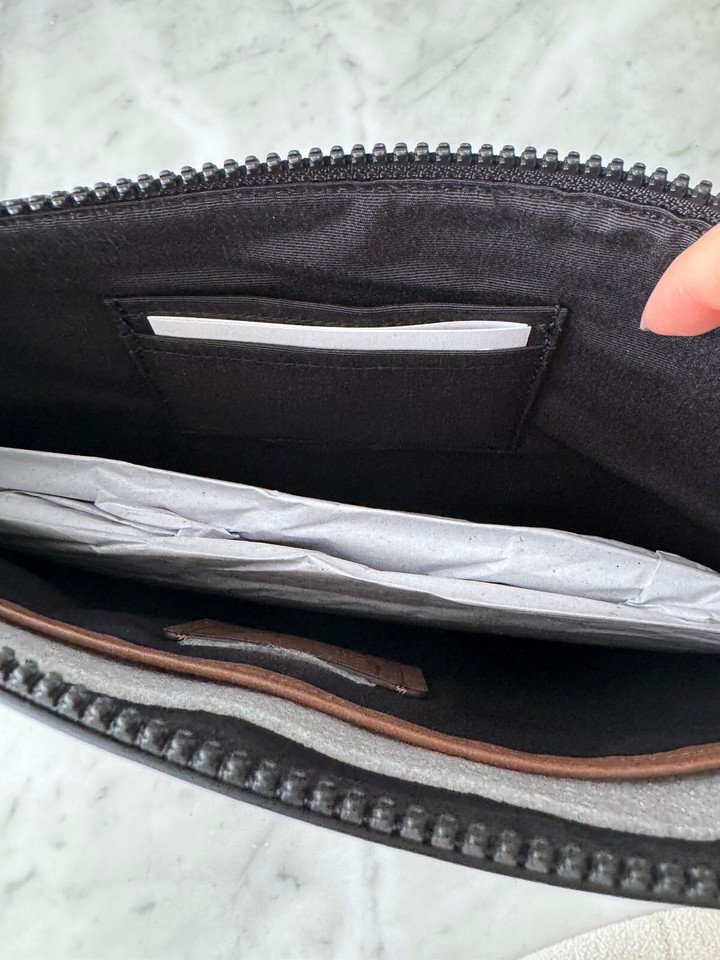 PAC-MAN x Coach Large Pouch with Pacman Motif Saddle Brown | eBay