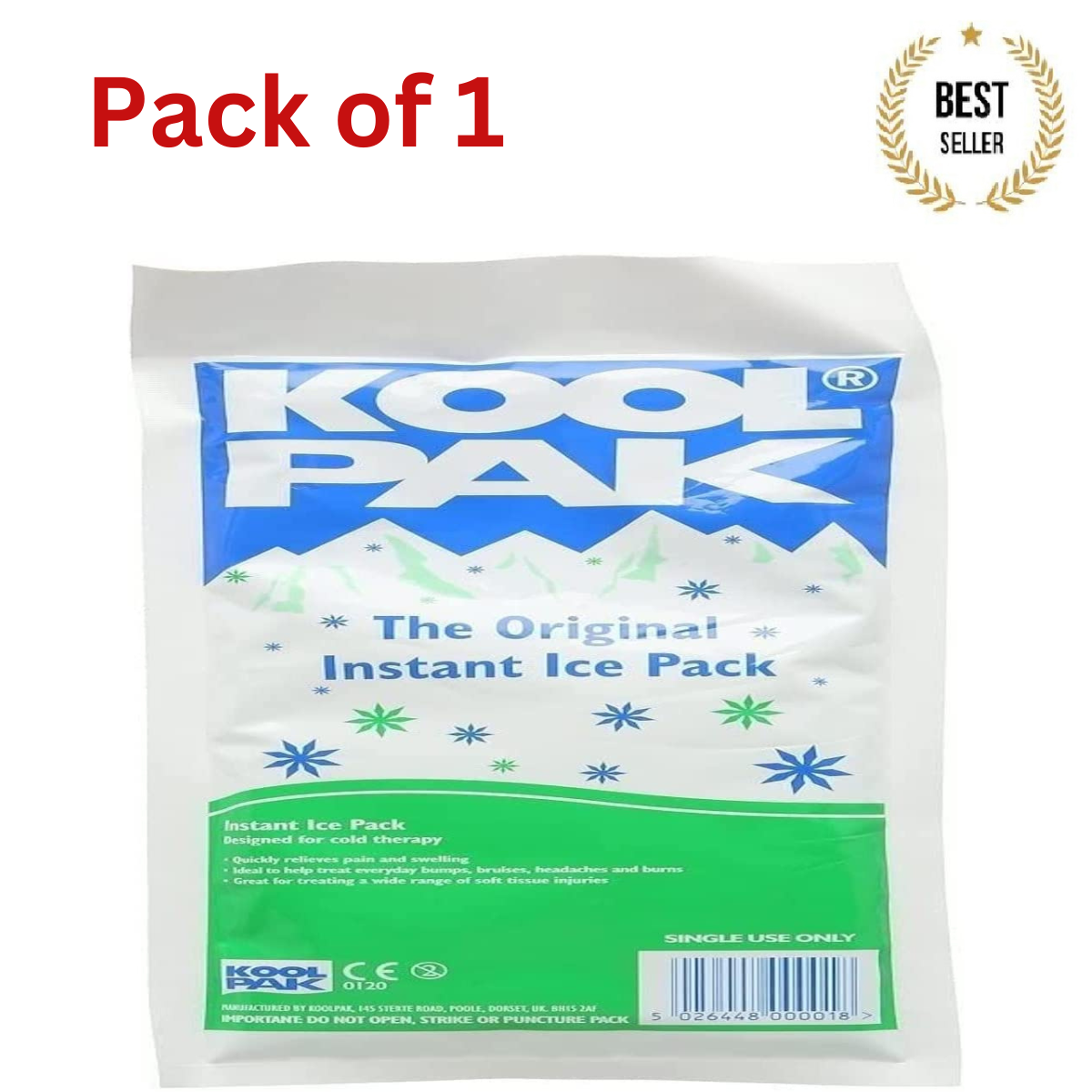 Koolpak Compact Instant Ice Packs Mini Ice Packs for Sports Injury Pain ...