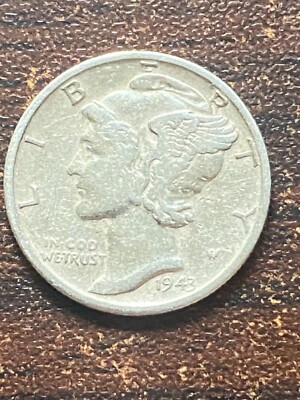 1943 s mercury dime a very fine coin plus a suprise | eBay