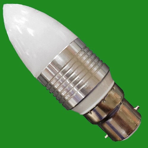 25x 3W LED B22 BC Ultra Low Energy Candle Light Bulbs 3000K Warm White ...