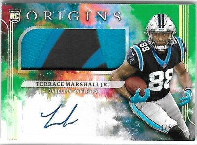 TERRACE MARSHALL JR. 2021 PANINI ORIGINS ROOKIE AUTO AUTOGRAPH PATCH ...