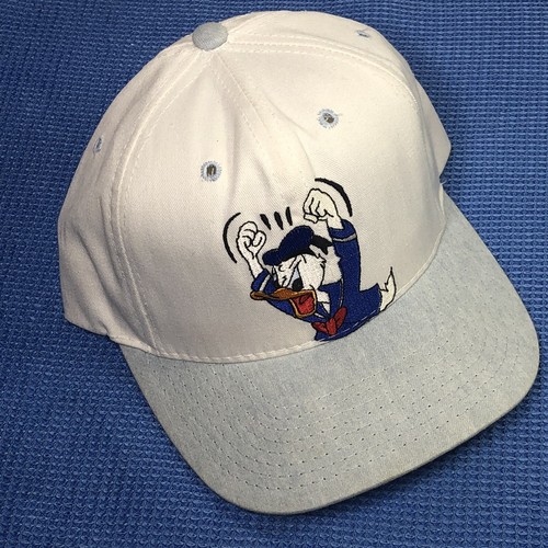 Donald Duck Hat Vintage Angry Cap Disney Store Snapback Acid wash Bill ...