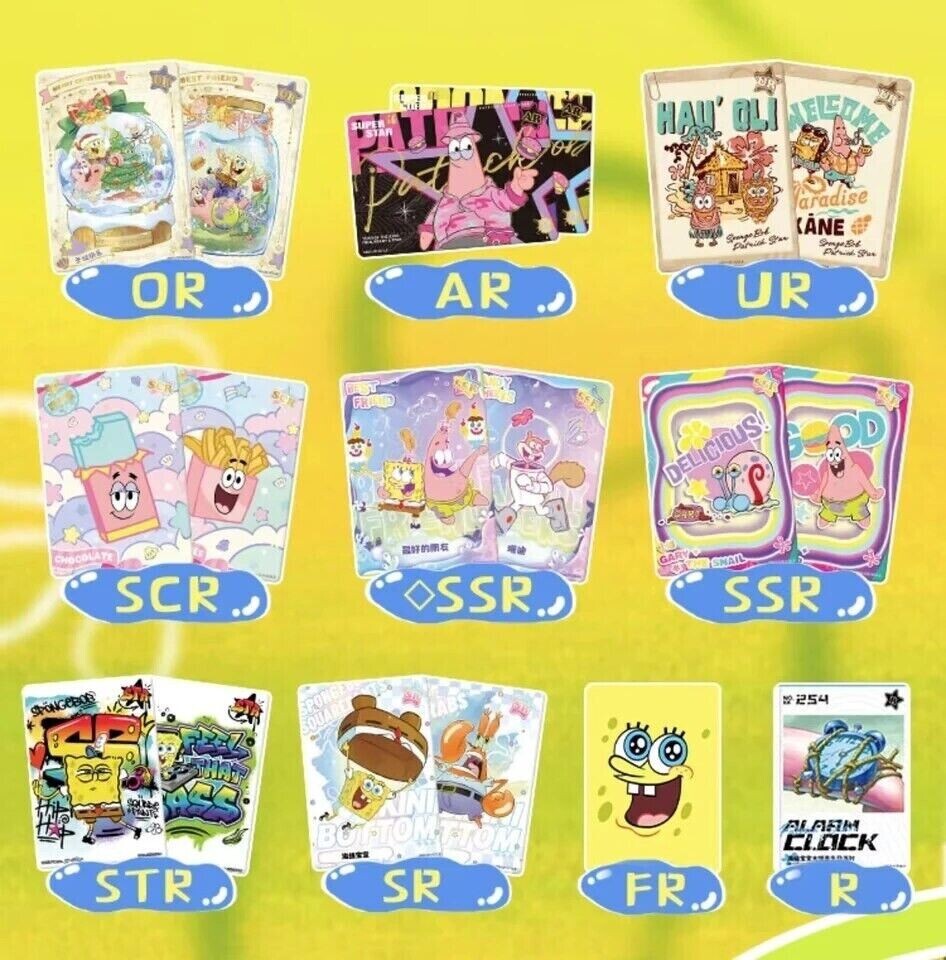 Licensed Sealed 2023 KAYOU SpongeBob SquarePants Trading Card Booster ...