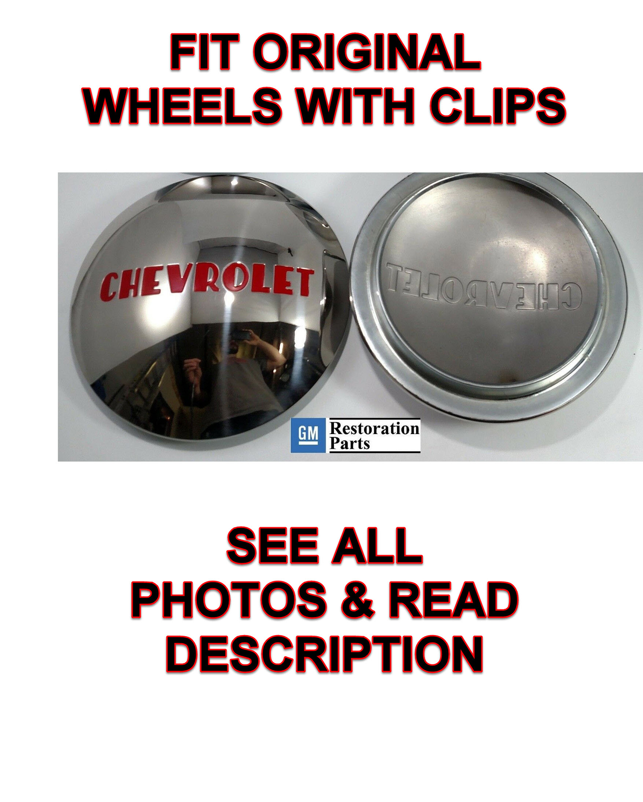 Pair Stainless Hubcaps for 1947-1953 Chevrolet 1/2 Ton Truck | eBay