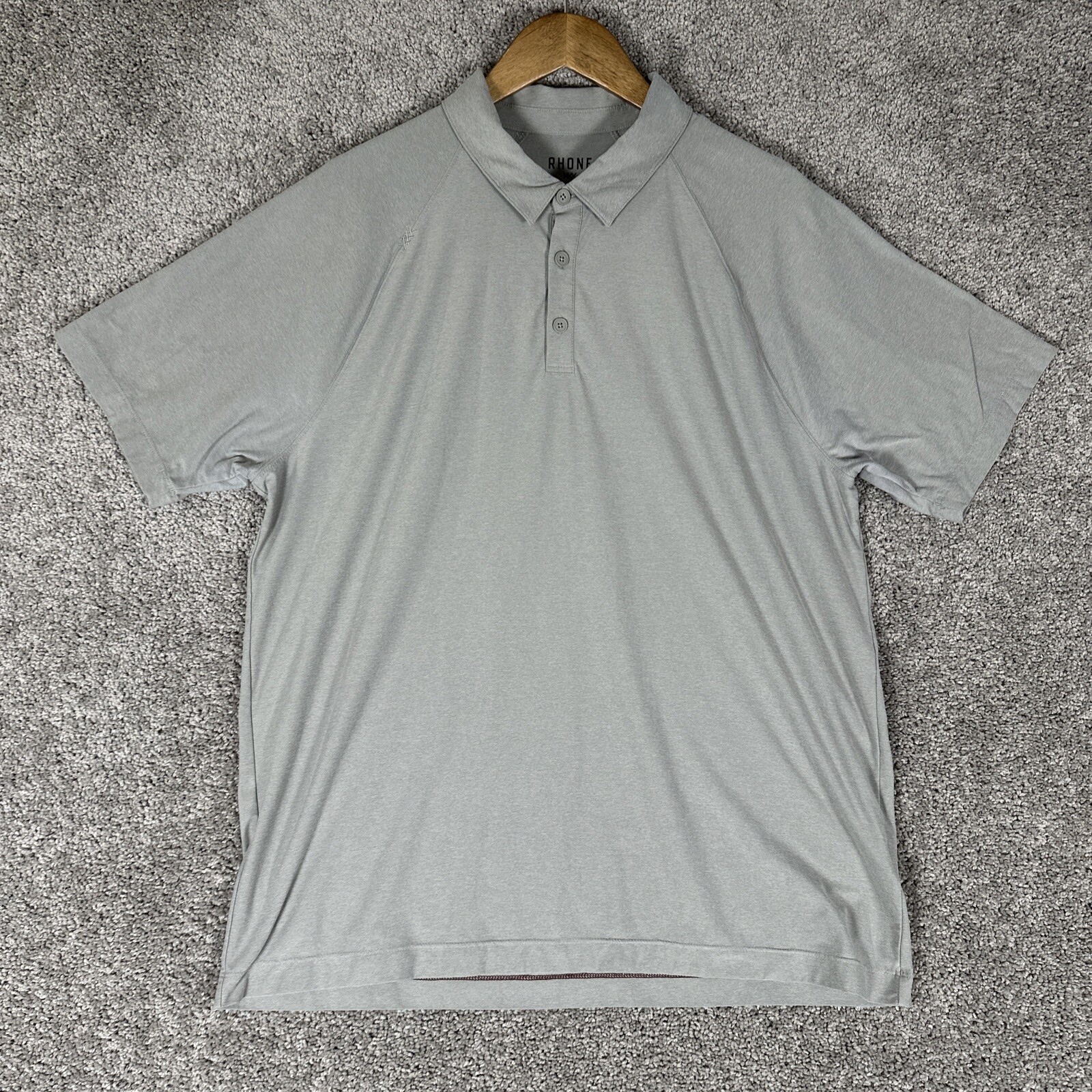 Rhone Shirt Men’s XL Gray Lightweight Stretch Performance Polo Tailored ...