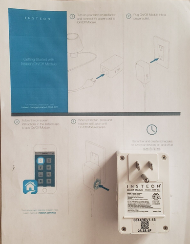 INSTEON 2635-222 On/Off Plug-in Module (white) USED Revision 1.1-1.5 ...