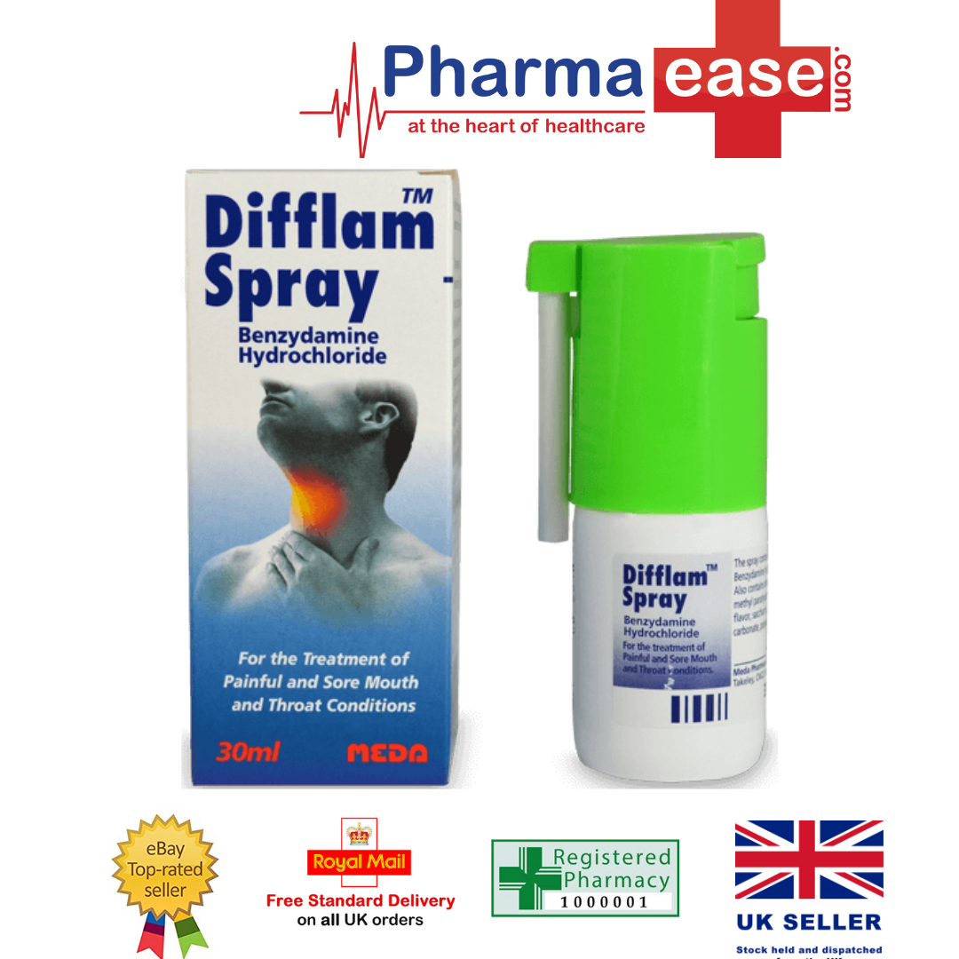 Difflam Spray -30 ml- ( Benzydamine Hydrochloride )-To Treat Painful ...