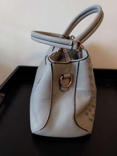 Aimily Gray Embroidered Faux Leather Purse "Sold As Is" | eBay