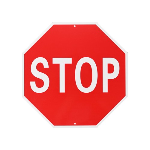 1 PCS Stop Sign 18x18" Aluminum,White Letters on Red Background | eBay ...