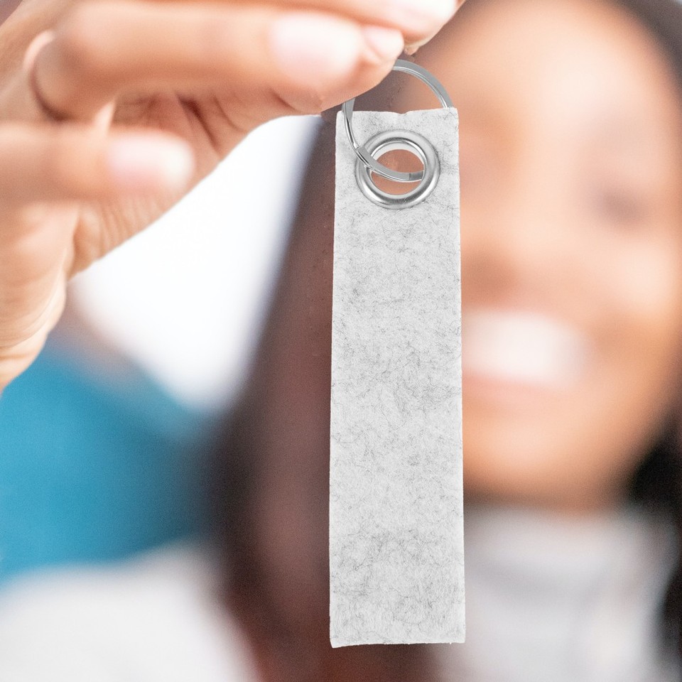 20pcs Blank Felt Keychains Felt Keychains Crafts Diy Felt Key Chains ...