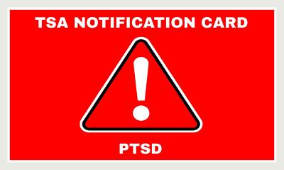PTSD TSA Notification Wallet Air Travel Card - Quantity | eBay