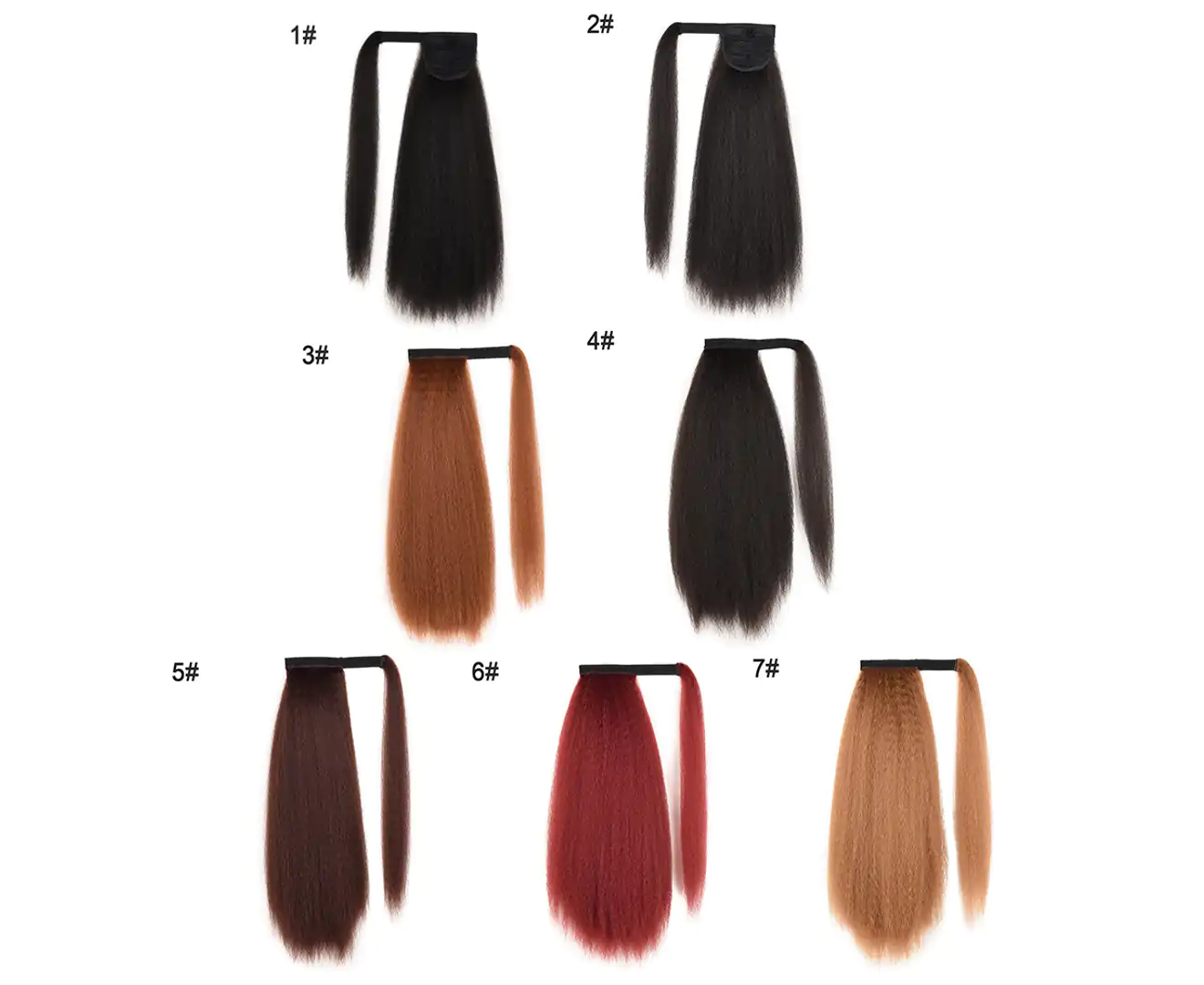 55Cm Women Fluffy Long Synthetic Pony Tail African Wig Hair Extension ...