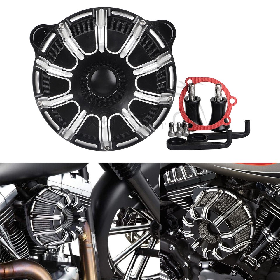 Air Cleaner Black Intake Filter For Harley Dyna Wide Glide FXDWG Low ...
