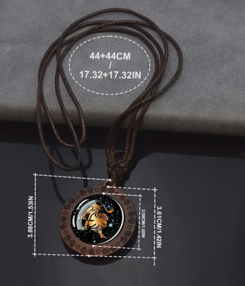 Necklace Pendant - Zodiac Sign - LEO Glass Inlay | eBay