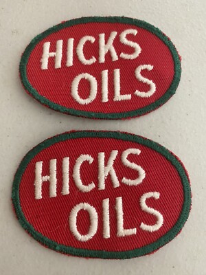 Vintage Hicks Oils Patch x 2 Illinois | eBay