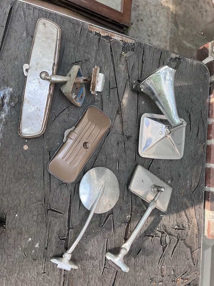 Vtg Mirrors Mirror 1940s 1950s 1960s Hot Rod Ford Gm Chevy Lot Car ...