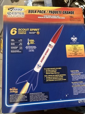 Vintage Estes Scout Spirit ™ Model Rocket Kit 6 Per Pack - Bulk Pack ...