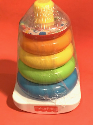 Fisher-Price Rock-a-Stack Baby Toy, Classic Roly-Poly Ring Stacking Toy ...