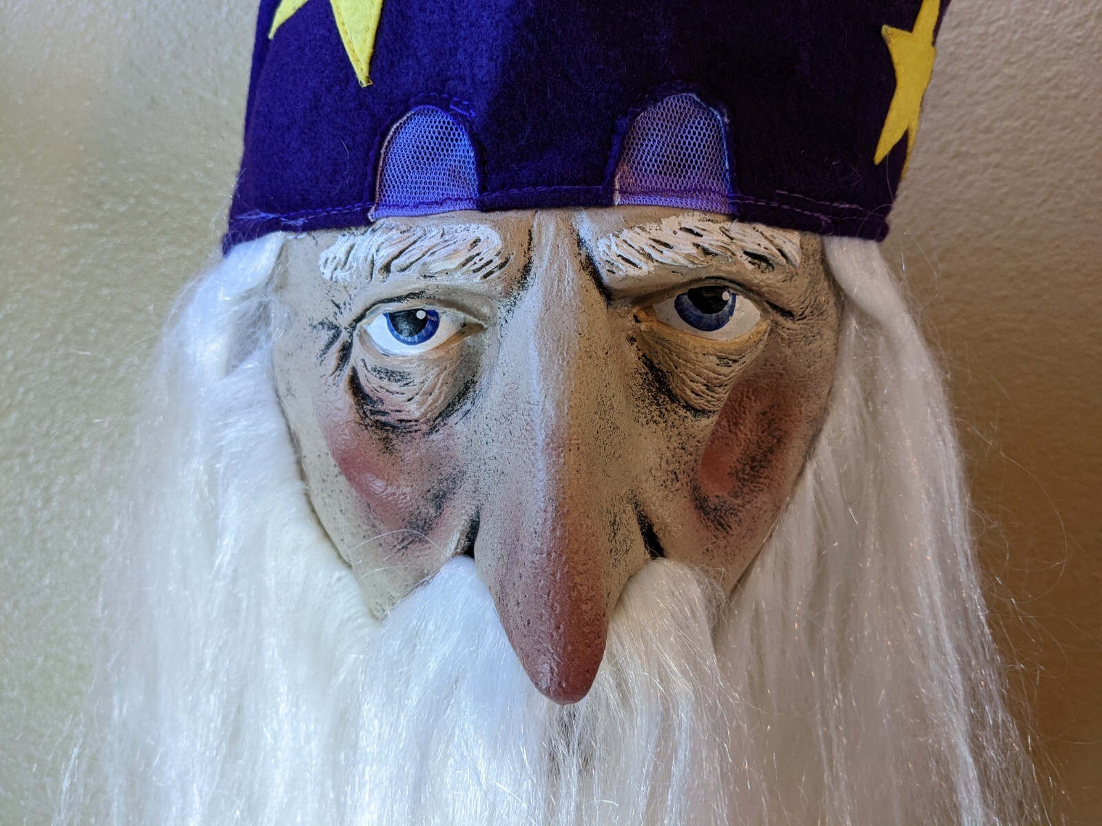 Wizard Merlin Halloween Mask Long White Beard Mario Chiodo Studios ...