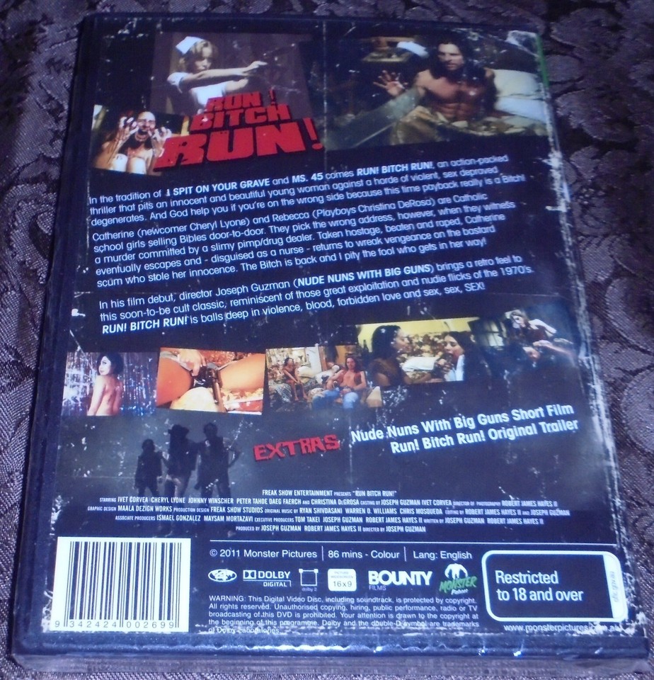 RUN BITCH RUN DVD (MONSTER PICTURES) REGION 4 (BRAND NEW SEALED) | eBay
