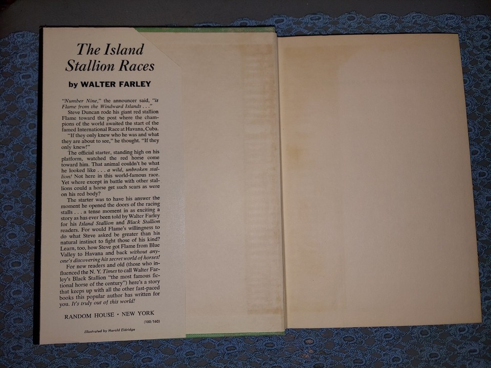 WALTER FARLEY 1st Ed First Printing THE ISLAND STALLION RACES w/ DJ | eBay