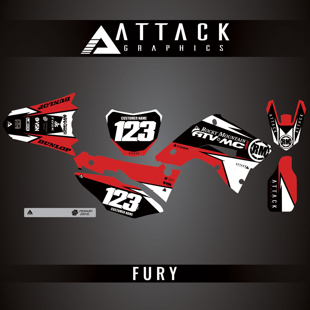 Attack Graphics Custom Fury Complete Bike Restyle Graphics Kit For ...