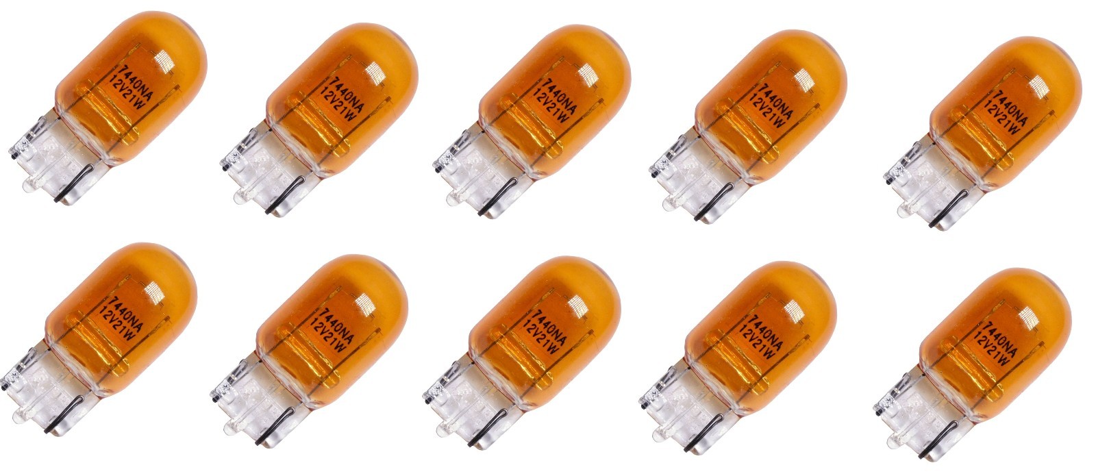 10x 7440 AMBER STOCK TAIL LIGHT T20 BRAKE STOP TURN SIGNAL Yellow BULBS ...