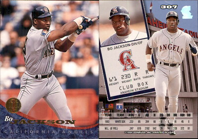 Bo Jackson 1994 Leaf #307 Card California Angels FREE SHIP ...