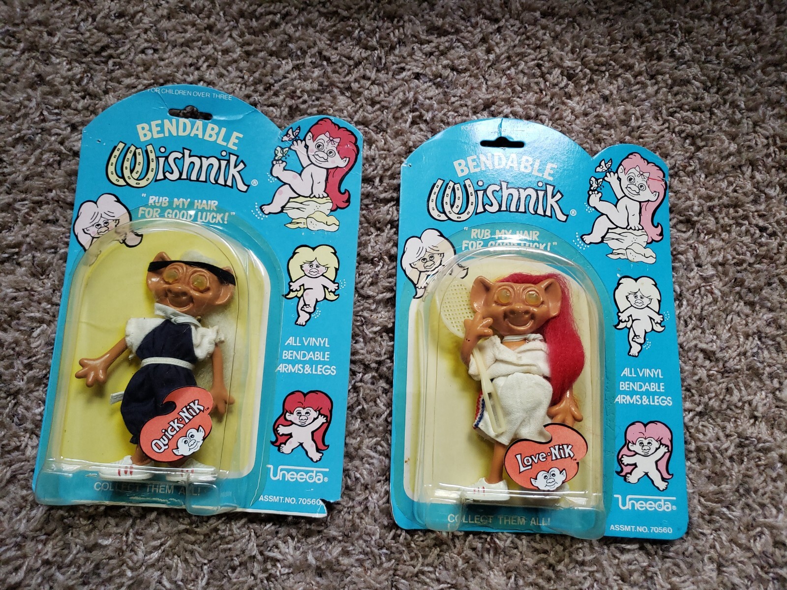 Lot 2 Bendable Wishnik Trolls Love Nik & Quick Nik MIP | eBay