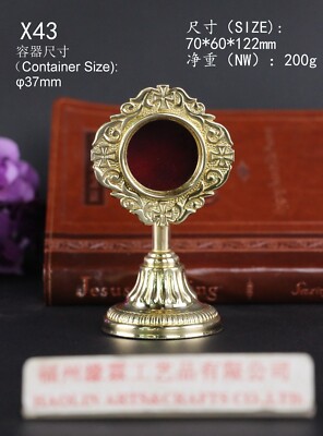 +Brass monstrance Reliquary for Church or home+relic+gift+Cross X43 | eBay