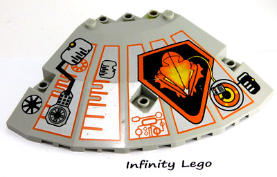 LEGO Vintage Space Old Light Grey Panel Quarter Saucer Top with Right ...