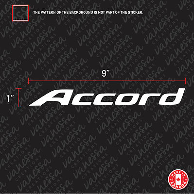 2X HONDA ACCORD LOGO sticker vinyl decal | eBay