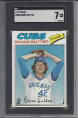 1977 Topps baseball card #144 Bruce Sutter Chicago Cubs graded SGC 7 | eBay