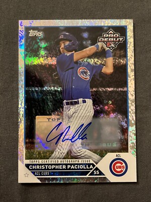 2023 Topps Pro Debut Christopher Paciolla Sparkle Auto /199 Cubs | eBay