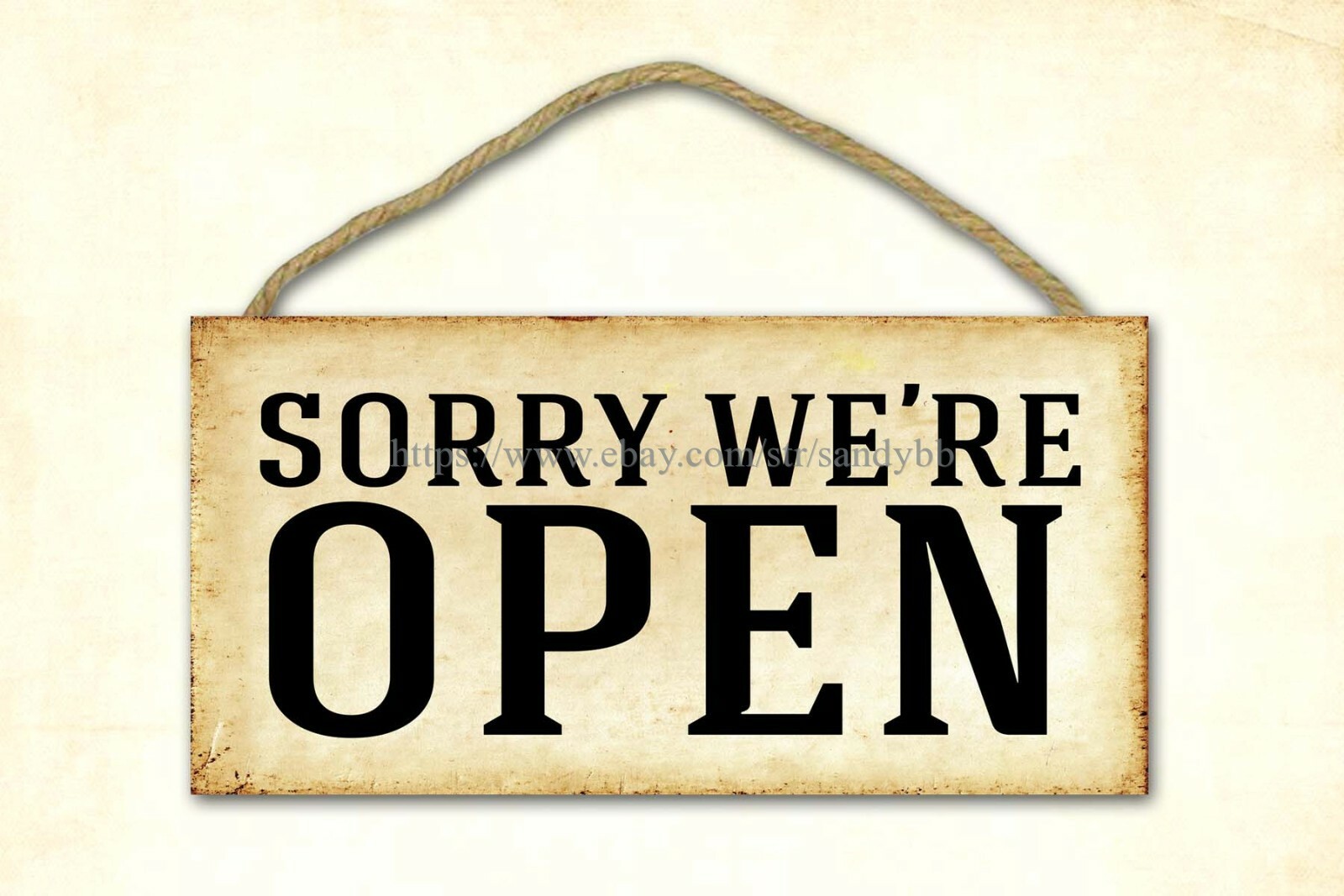 sorry we are open Signs for Business Owners wood sign home accessories ...